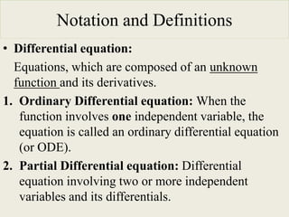 Ordinary differential equation | PPTX