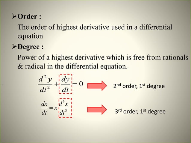 Ordinary differential equation | PPTX | Physics | Science