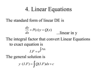 Ordinary differential equation | PPTX