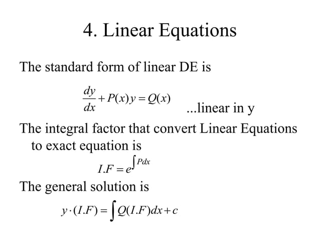 Ordinary differential equation | PPT