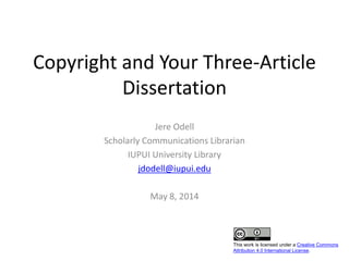 Copyright and Your Three-Article Dissertation | PPT