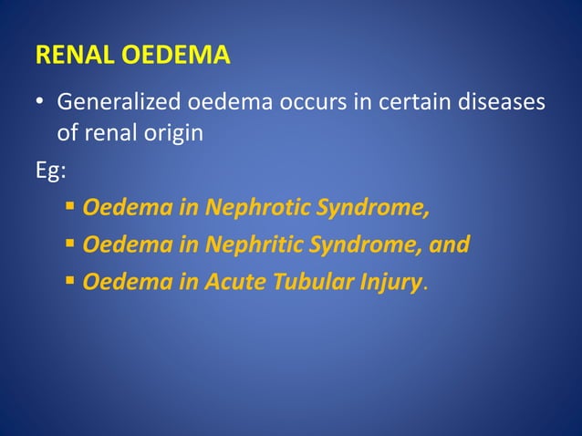 Odema types | PPTX | Medical Health