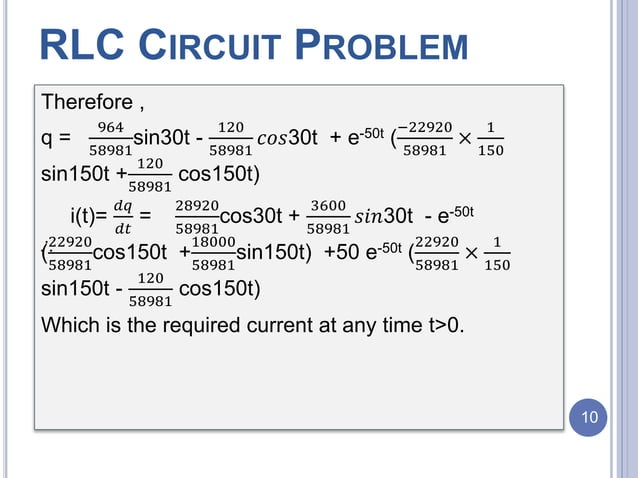 Modeling of an RLC circuit | PPT