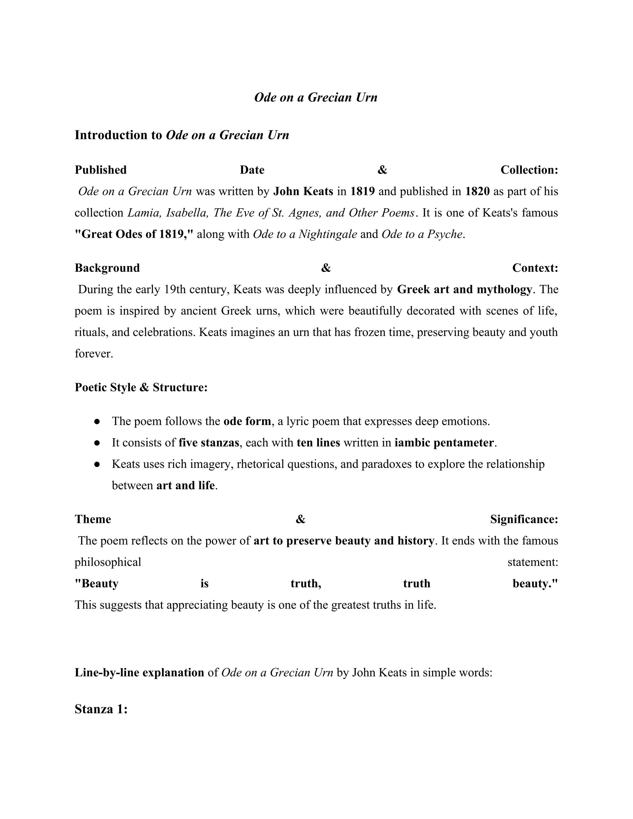 Ode on a Grecian Urn poem by John Keats.docx