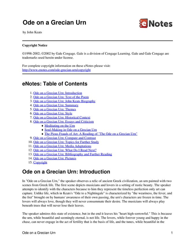 Ode on a_grecian_urn_enotes | PDF