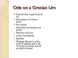 Ode on a grecian urn | PPT