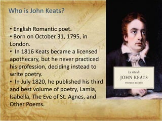 Ode on a grecian urn pres. | PPTX | Poetry | Books and Literature