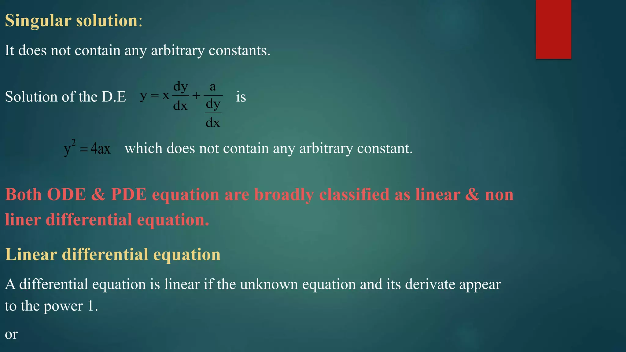 ORDINARY DIFFERENTIAL EQUATION | PPT ORDINARY DIFFERENTIAL EQUATION | PPT