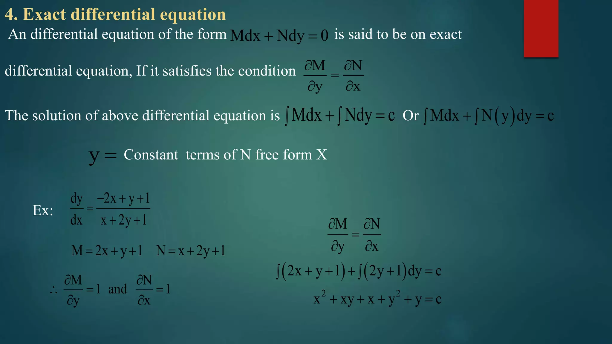 ORDINARY DIFFERENTIAL EQUATION | PPTX