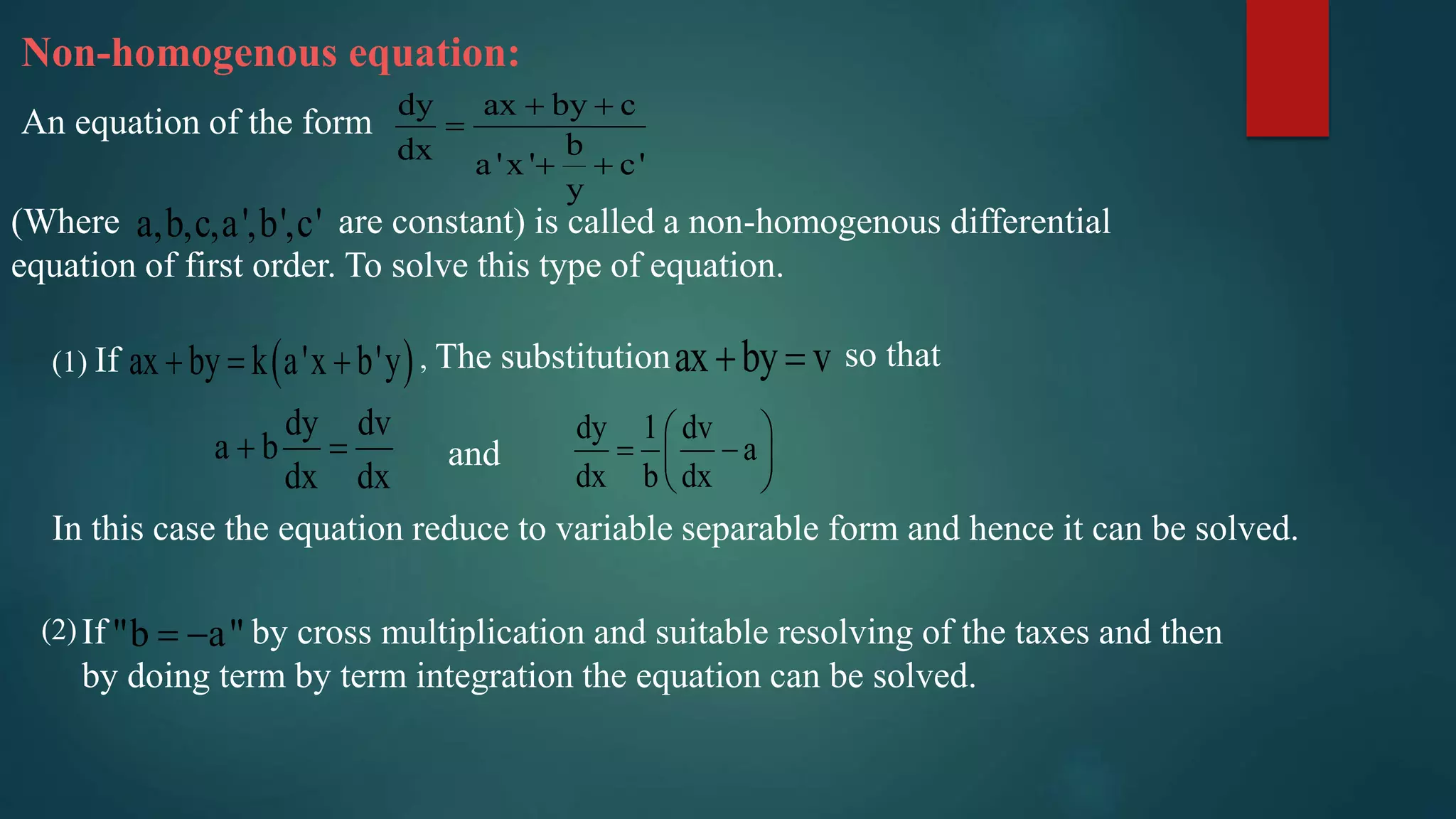 ORDINARY DIFFERENTIAL EQUATION | PPTX