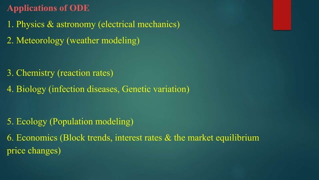 ORDINARY DIFFERENTIAL EQUATION | PPTX | Programming Languages | Computing