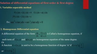 ORDINARY DIFFERENTIAL EQUATION | PPTX