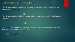 ORDINARY DIFFERENTIAL EQUATION | PPTX