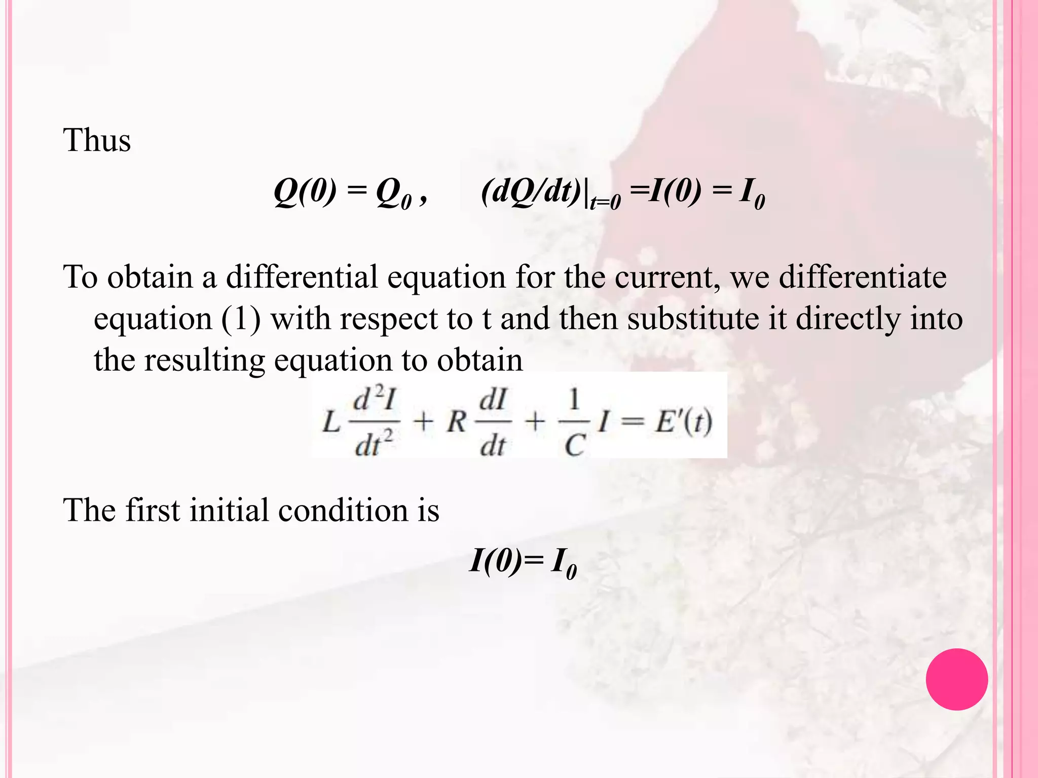 APPLICATION OF HIGHER ORDER DIFFERENTIAL EQUATIONS | PPTX