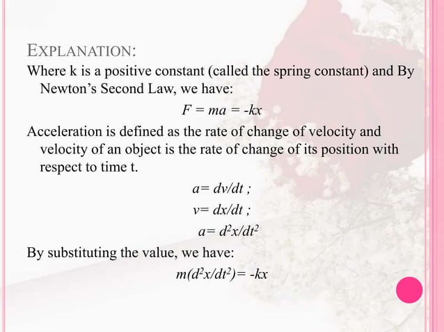 APPLICATION OF HIGHER ORDER DIFFERENTIAL EQUATIONS | PPTX