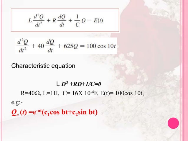 APPLICATION OF HIGHER ORDER DIFFERENTIAL EQUATIONS | PPTX