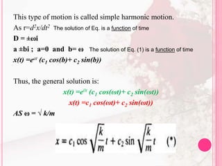 APPLICATION OF HIGHER ORDER DIFFERENTIAL EQUATIONS | PPT