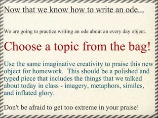 Odes | PPT