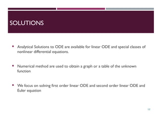 Ordinary differential equation Presentation | PPT