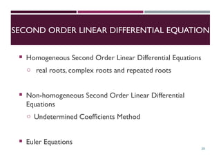 Ordinary differential equation Presentation | PPT