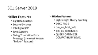 Odessa .net-user-group-sql-server-2019-hidden-gems by Denis Reznik | PPT