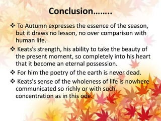 Ode to autumn | PPTX