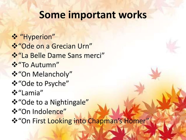 Ode to autumn | PPTX