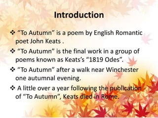Ode to autumn | PPTX