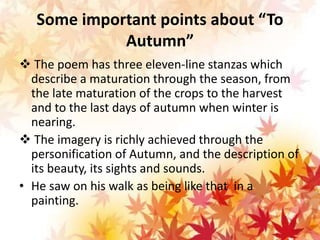 Ode to autumn | PPTX