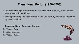 Transitional Period & Ode to Evening by William Collins | PPTX