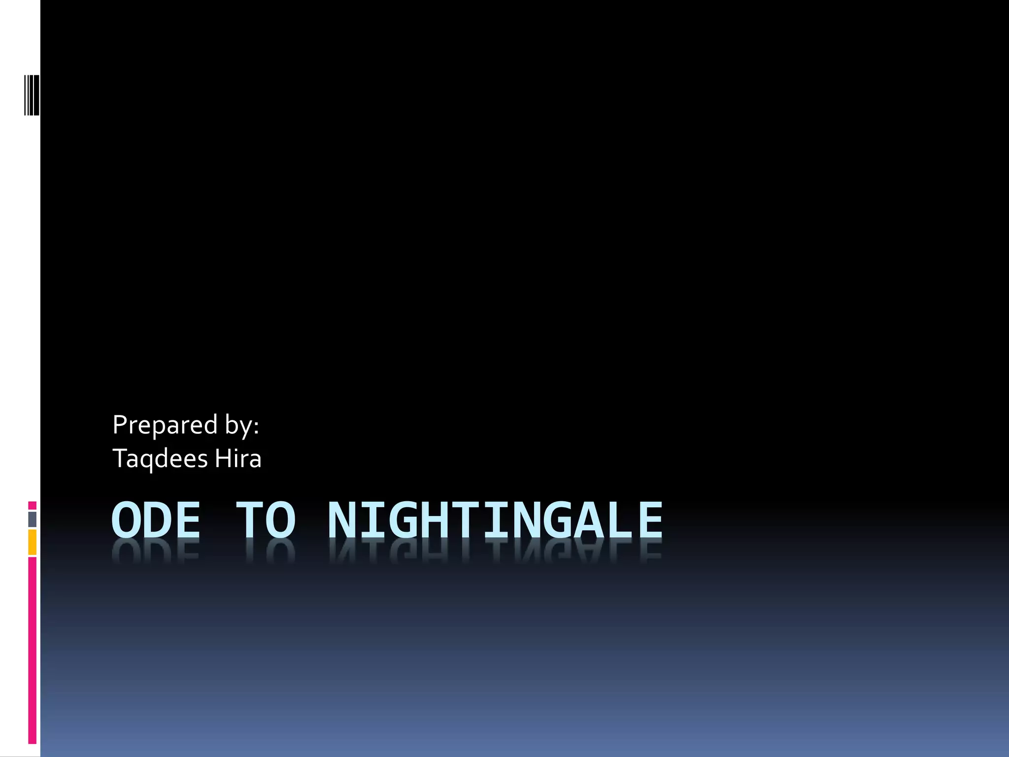 Ode to nightingale | PPTX