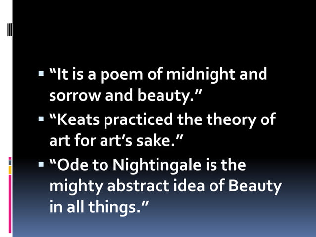 Ode to nightingale | PPTX | Birdwatching | Hobbies & Interests