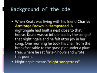 Ode to nightingale | PPTX