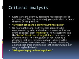 Ode to nightingale | PPTX