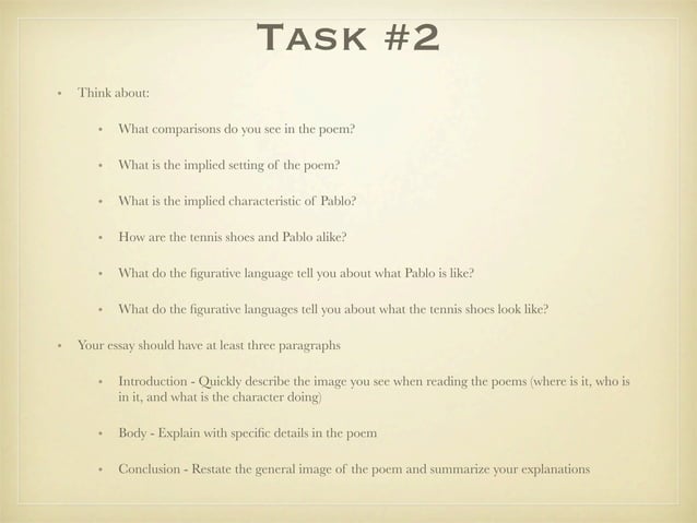 Ode to pablos tennis shoes lesson | KEY | Poetry | Books and Literature