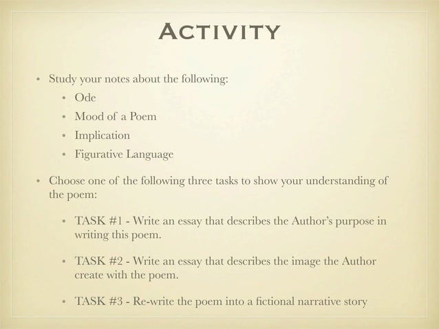 Ode to pablos tennis shoes lesson | KEY | Poetry | Books and Literature