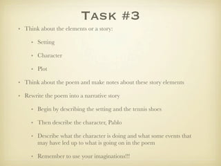 Ode to pablos tennis shoes lesson | PPT