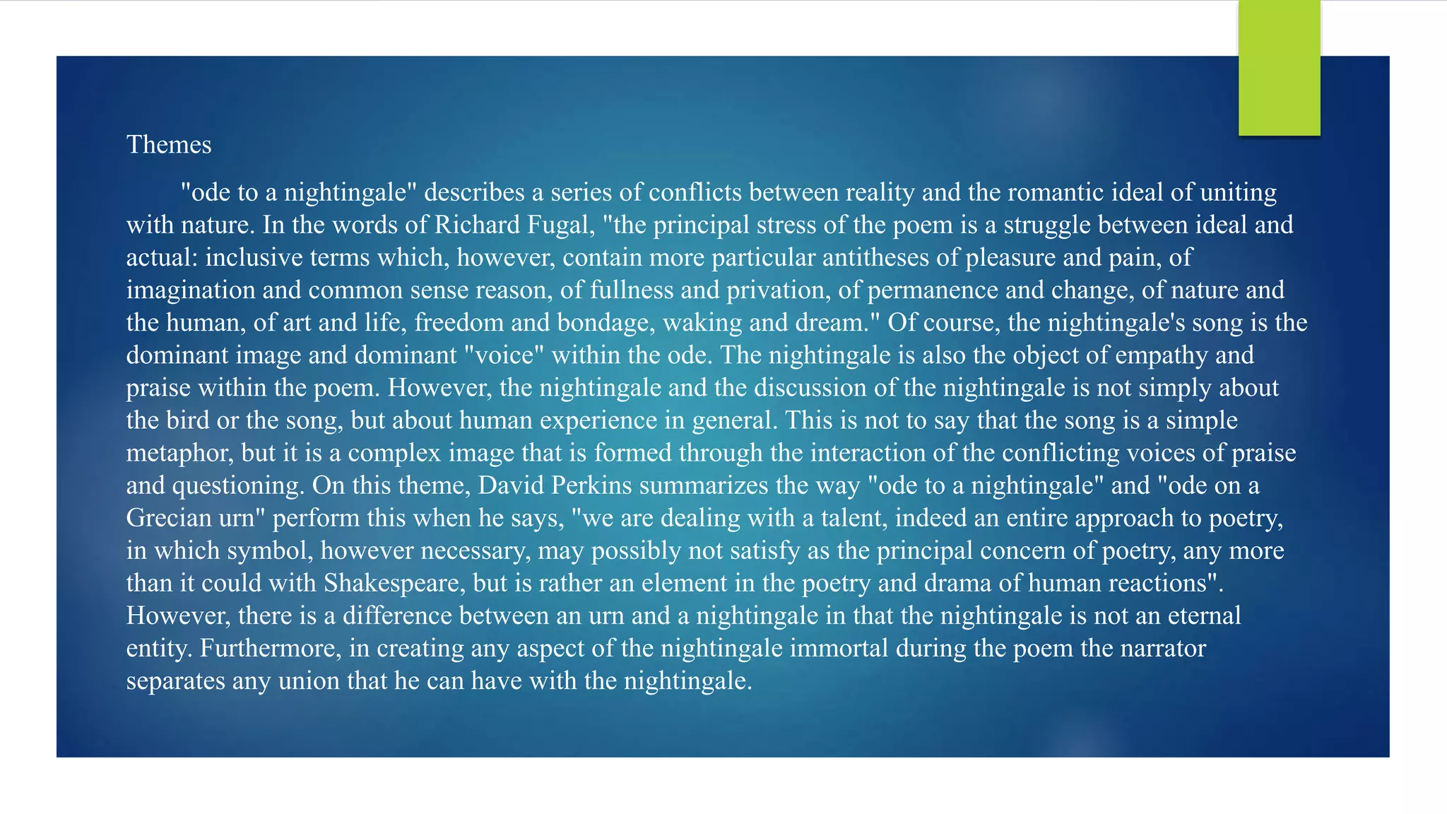 Ode to the nightingale | PPTX
