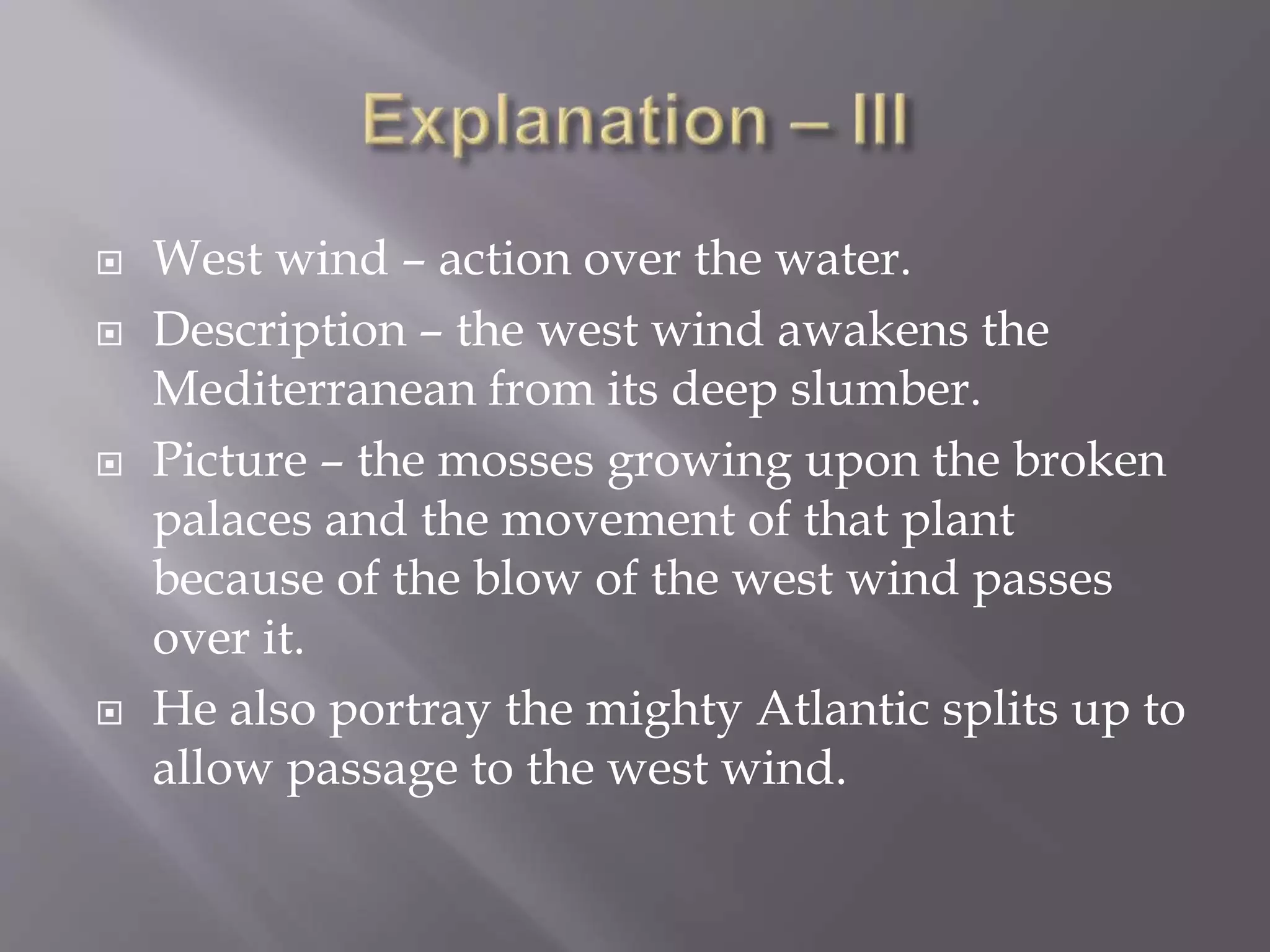 Ode to the west wind ppt | PPTX