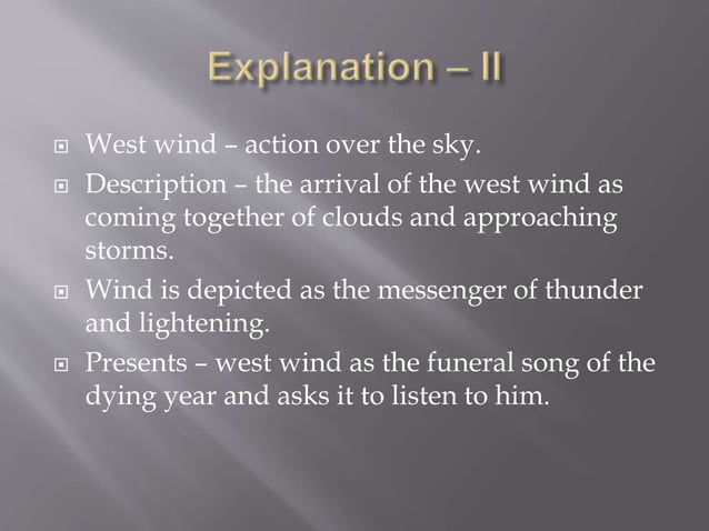 Ode to the west wind ppt | PPTX | Weather | Science