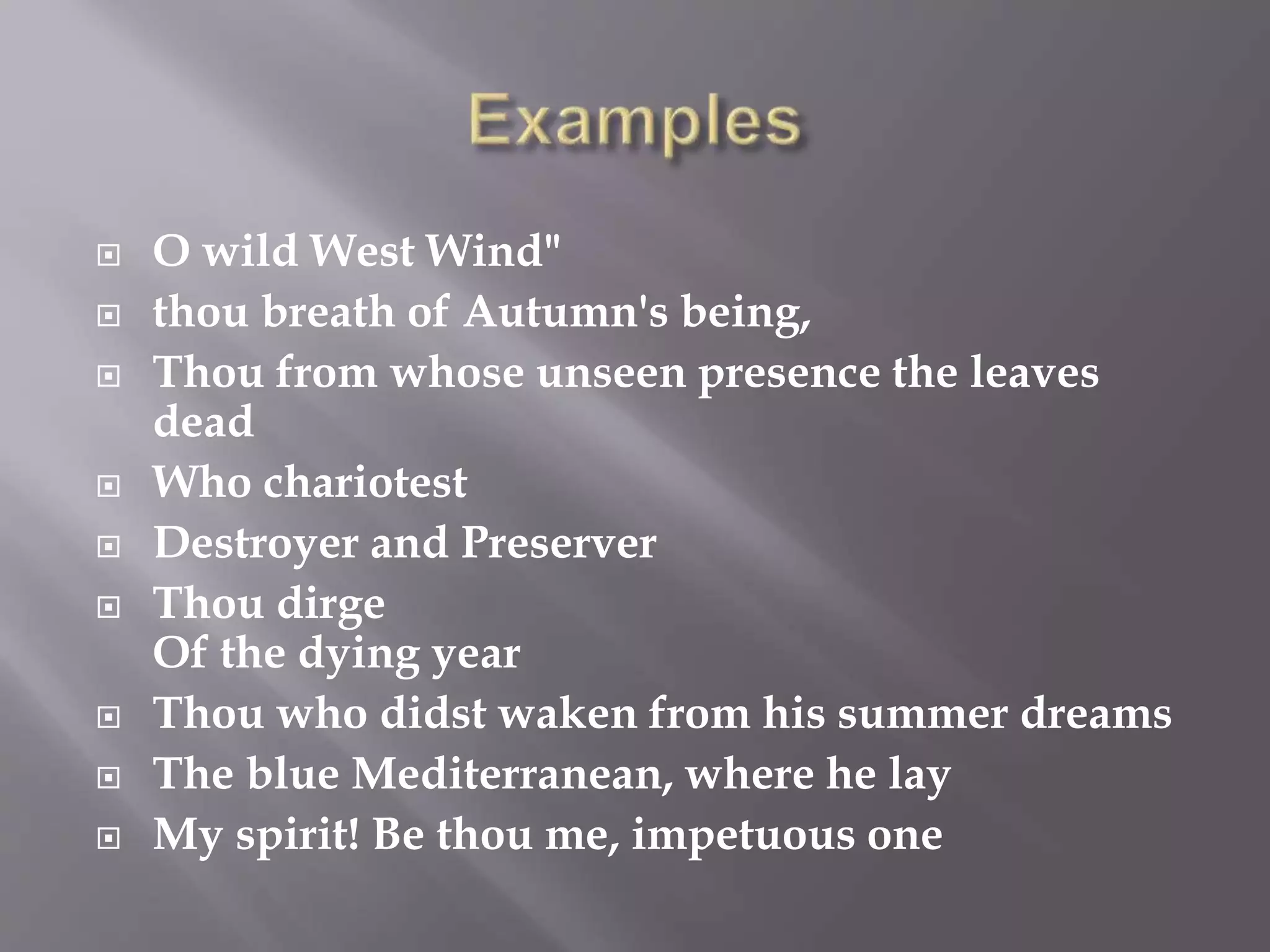 Ode to the west wind ppt | PPTX