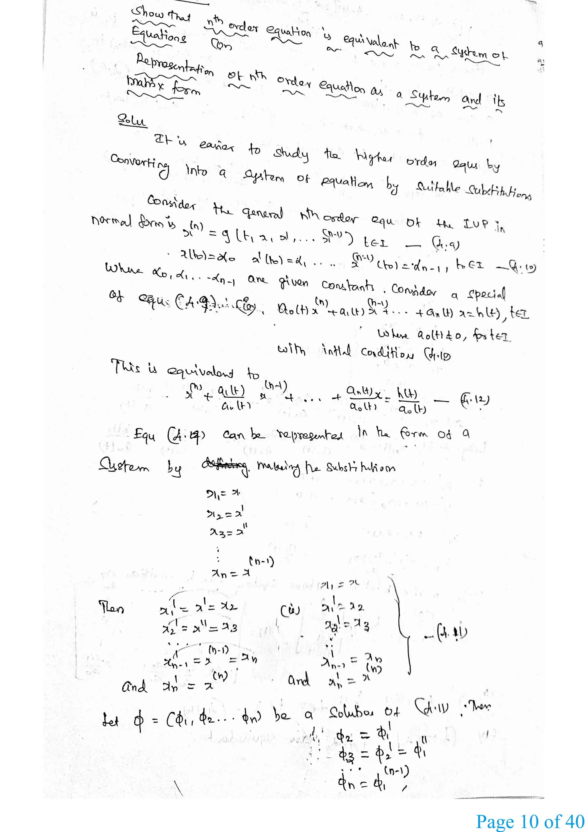 Odinary Differential Equations | PDF | Free Download