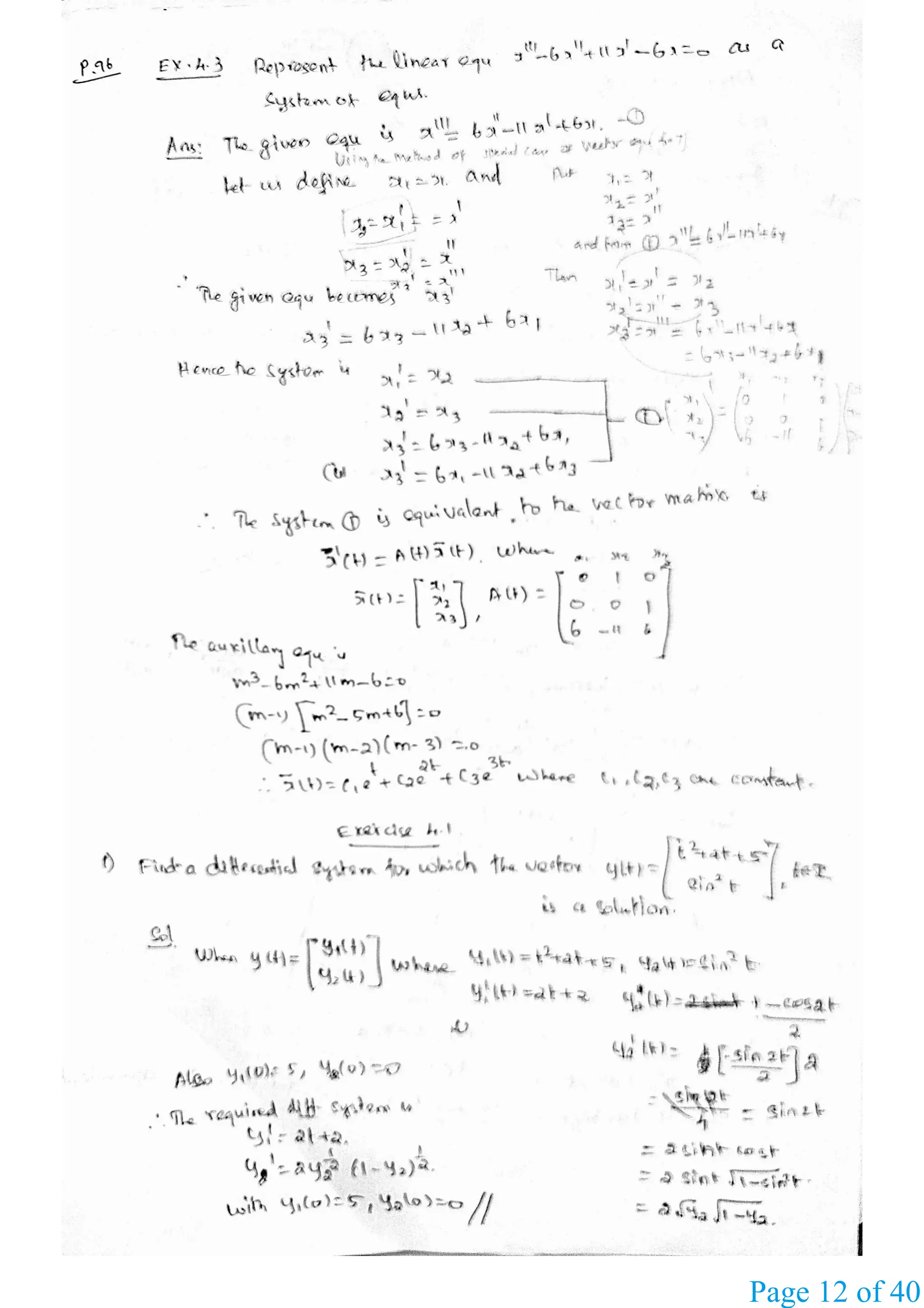 Odinary Differential Equations | PDF | Free Download