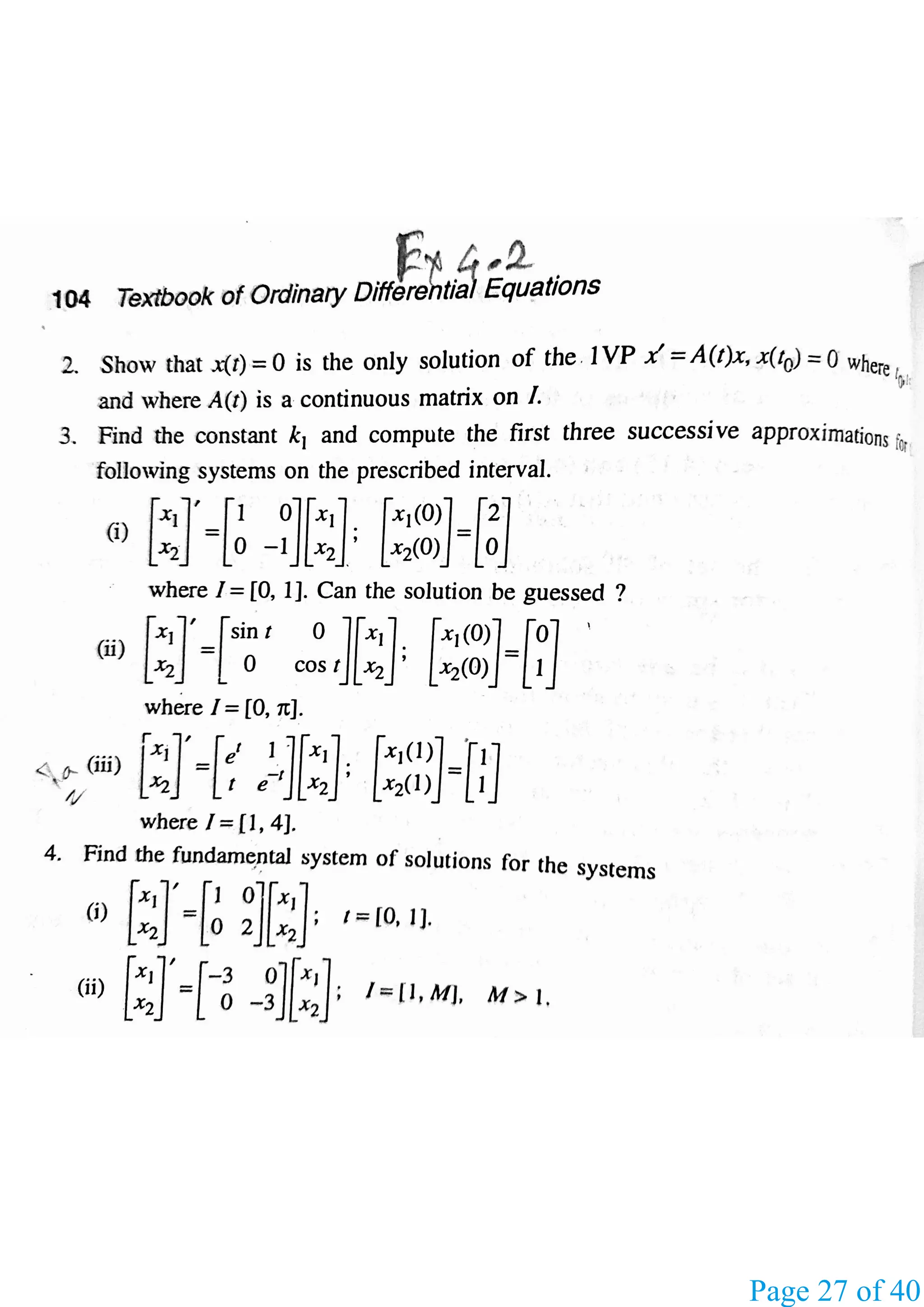Odinary Differential Equations | PDF | Free Download