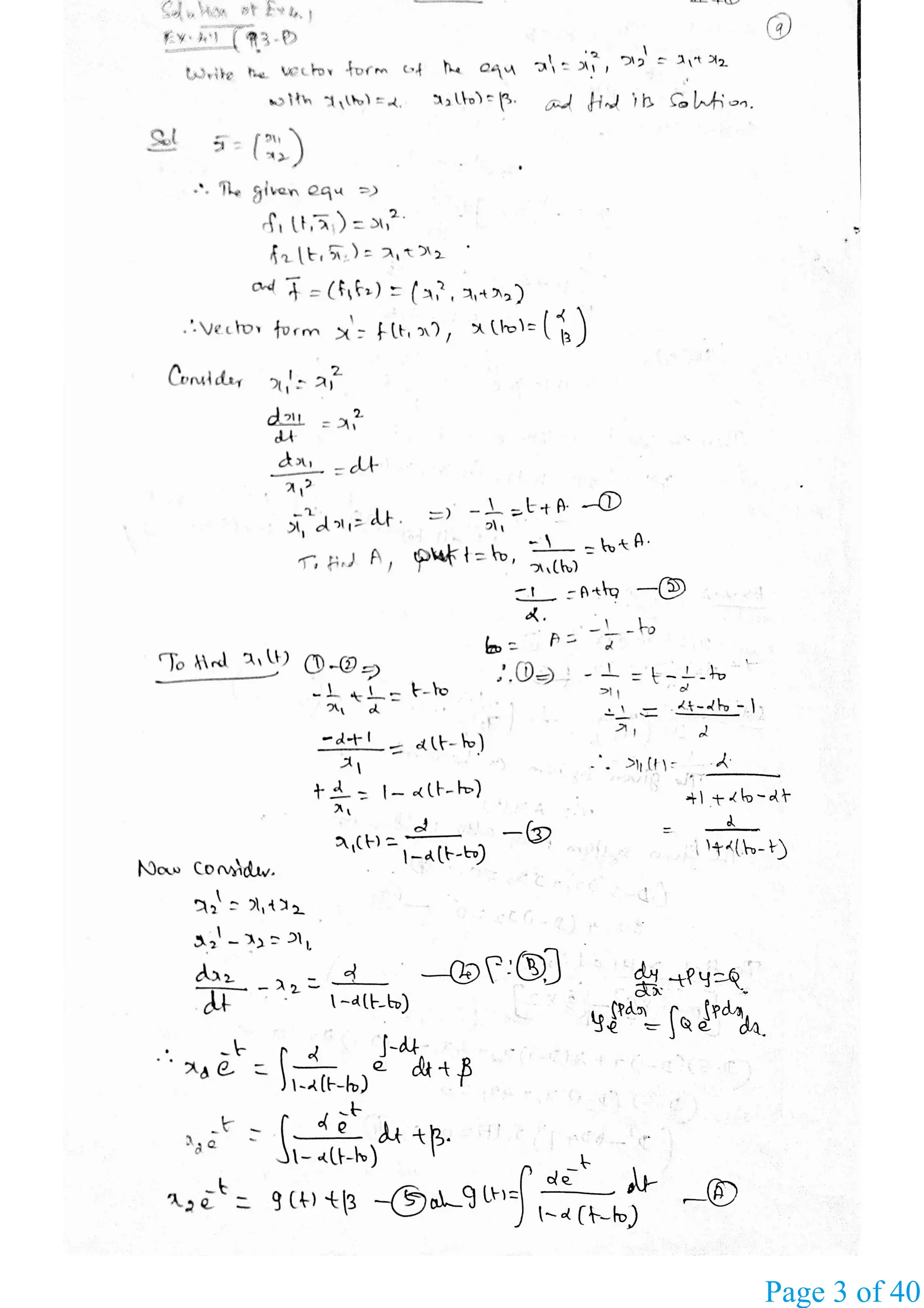 Odinary Differential Equations | PDF | Free Download