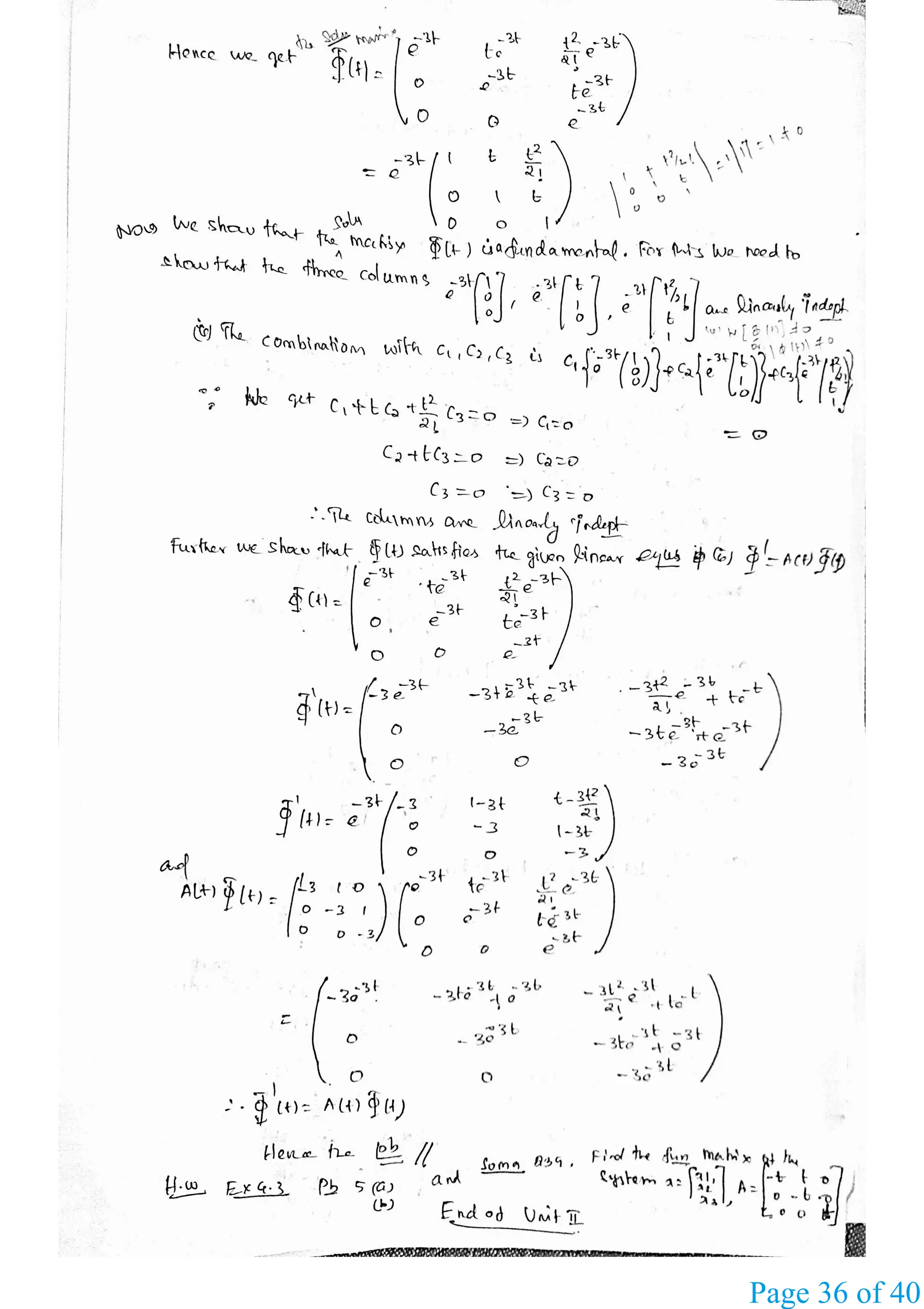 Odinary Differential Equations | PDF