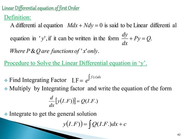 Ode And Vector Calculus Pptx