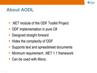 ODF Toolkit with .NET Support | ODP
