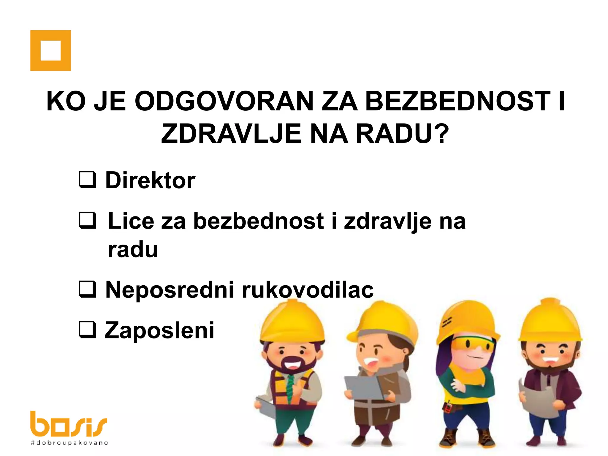 Odgovornosti rukovodilaca za BZR | PPTX