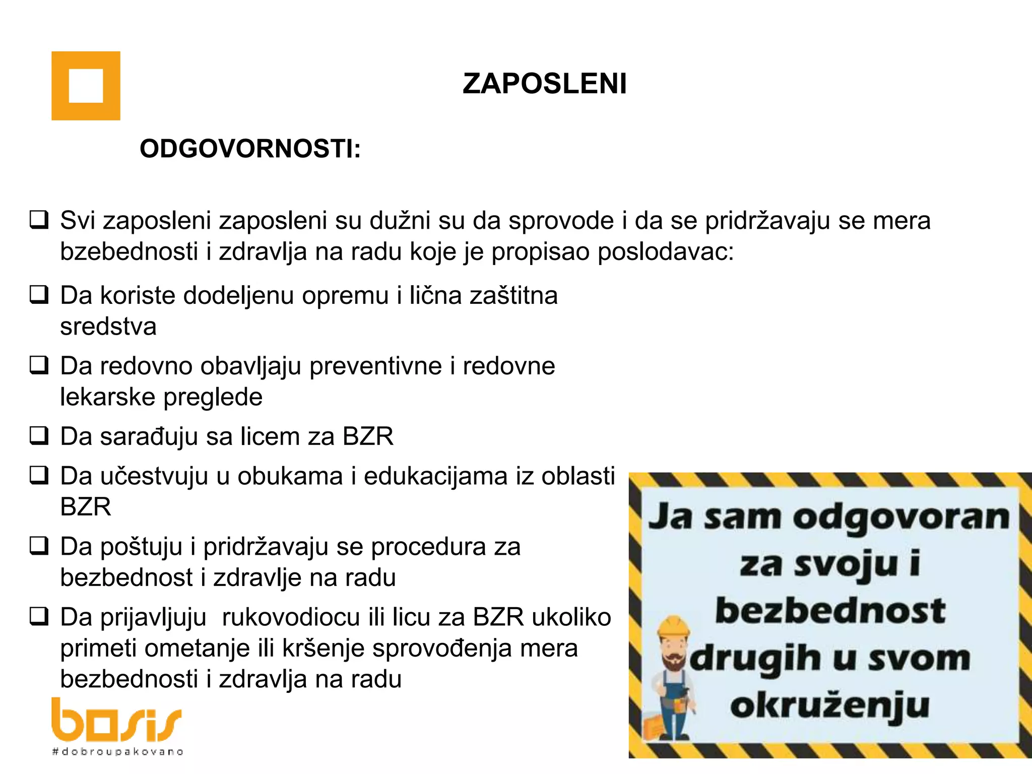 Odgovornosti rukovodilaca za BZR | PPTX